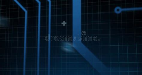 Image Of Scope Scanning And Data Processing On Screen With Circuit Board Elements In Background