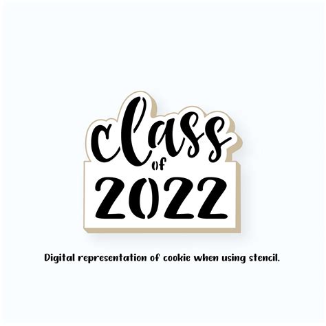 Class Of 2022 Stencil Graduation Stencil Cookie Stencil Etsy Singapore