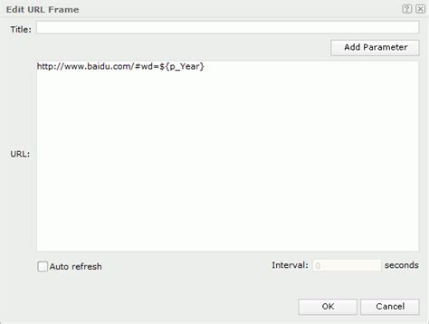 Edit Frame Dialog Box Properties Logi Analytics