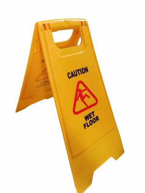 Yellow Pvc Plastic Caution Wet Floor At Rs 120piece In Ahmedabad Id