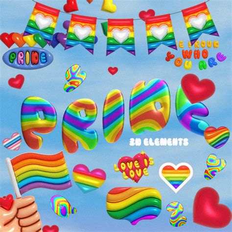 Pride 3d Elements Collection