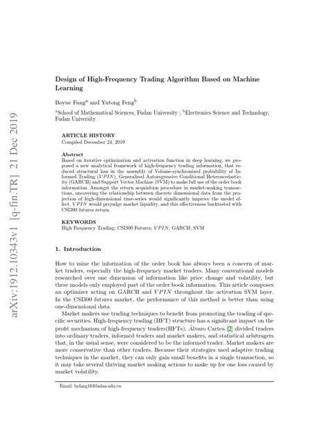 algorithm trading pdf high frequency trading market liquidity