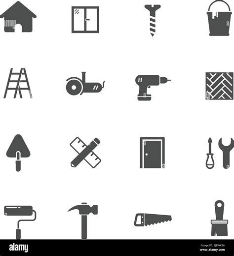 Building Construction Vector Icons Stock Vector Image And Art Alamy