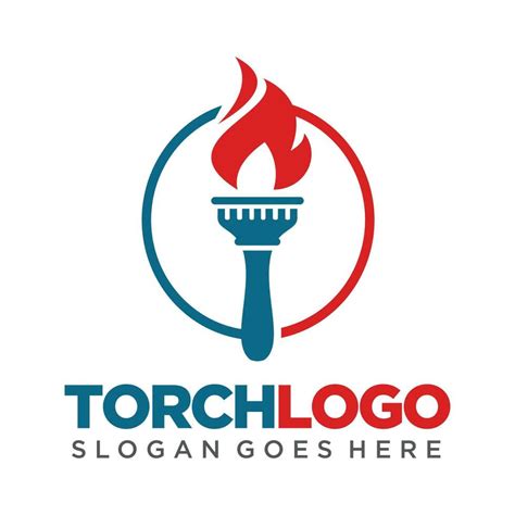 Torch Logo Design Vector Illustration 23366357 Vector Art At Vecteezy