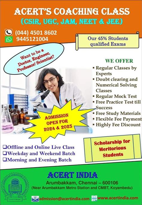 Acert India On Linkedin Admission For Coaching Classes Offline