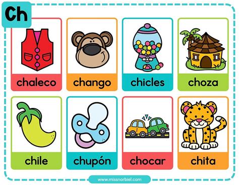 Palabras con la Ch para niños Sílabas cha che chi cho chu en 2024