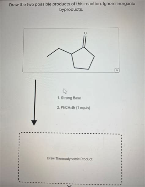 Solved Draw The Two Possible Products Of This Reaction