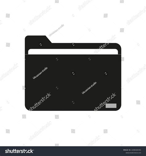 Flat Template File Folder Icon Computer Stock Vector Royalty Free Shutterstock