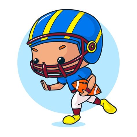 Illustration De Dessin Animé De Football Dessiné à La Main Vecteur