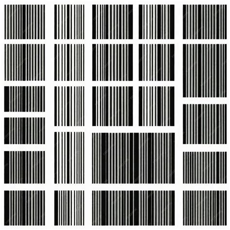 Premium Vector A Series Of Black And White Barcodes Are Shown In A Row