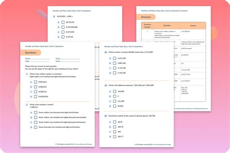 Diagnostic Quiz Place Value Year 6