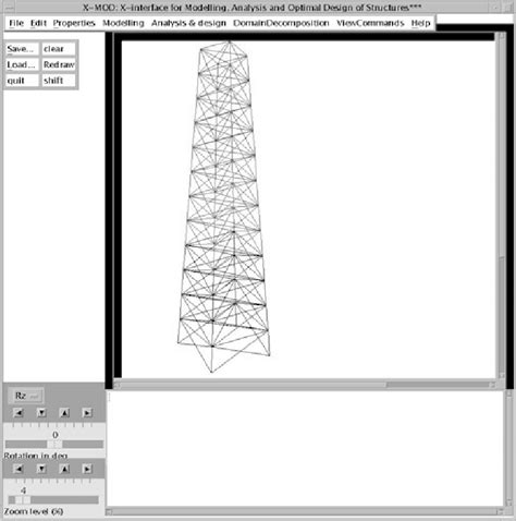 decomposition of truss structure into three subdomains using spectral