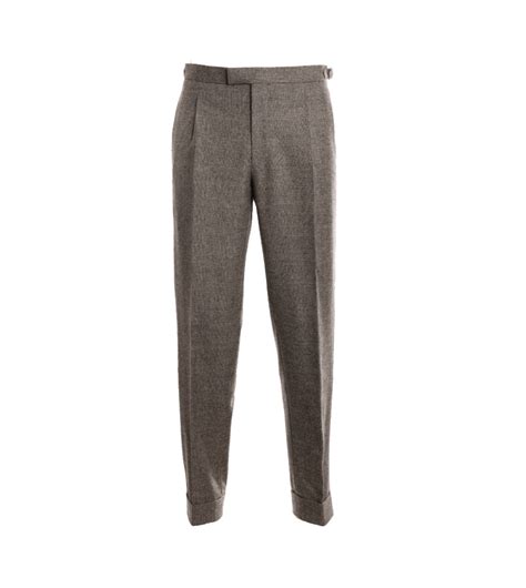 Gray Prince Of Wales Flannel Pants He Spoke Style