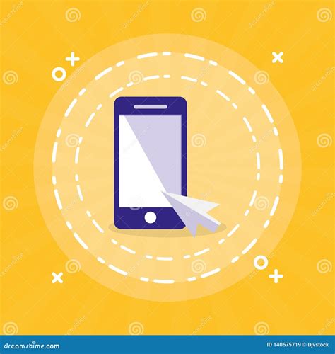 Smartphone With Mouse Cursor Stock Vector Illustration Of Icon Technology