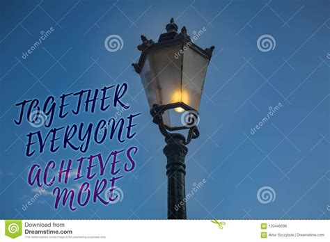 Handwriting Text Writing Together Everyone Achieves More Concept