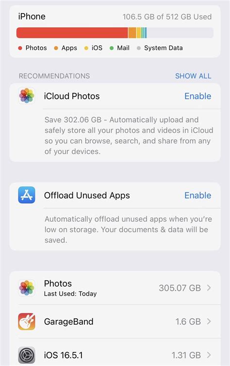 photo storage discrepancy r iphonehelp
