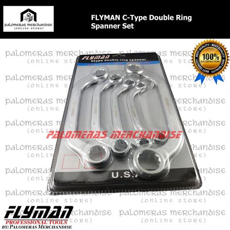 Flyman Usa C Type Double Ring Closed Wrench Spanner Set Shopee Philippines