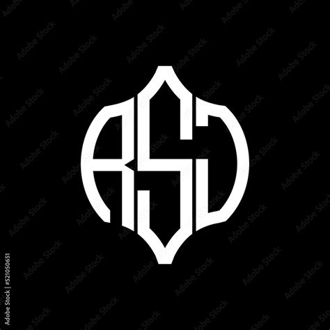 Rsj Letter Logo Rsj Best Black Background Vector Image Rsj Monogram