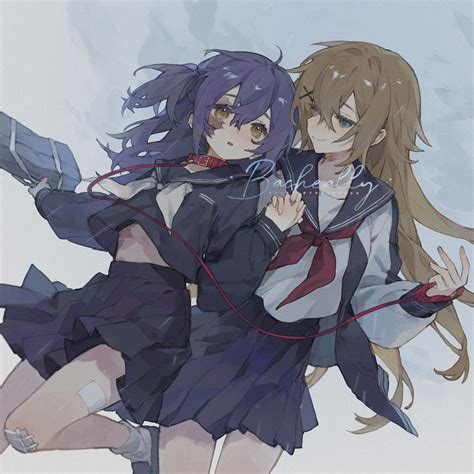 Kawato Washiha And Aoi Nozomi Original Drawn By Bacheally Danbooru