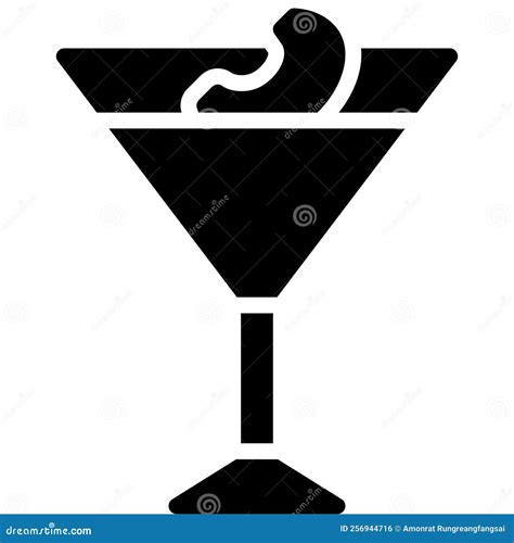 Appletini Cocktail Icon Alcoholic Mixed Drink Vector Stock Vector