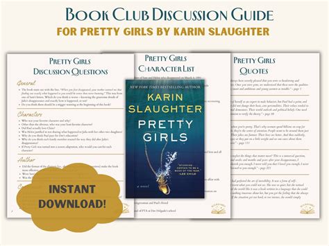 Pretty Girls Book Club Discussion Guide Printable Guide Book Club