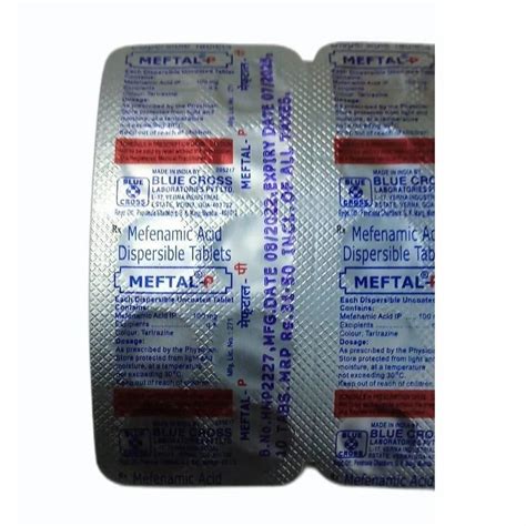 Meftal P Mefenamic Acid Tablet 100 Mg At ₹ 2286strip In Hyderabad