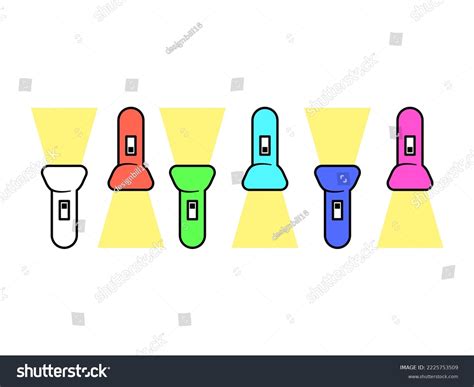Cute Flashlight Graphic Design Flat Design Stock Vector Royalty Free