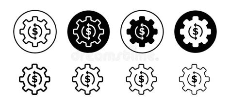 Costs Optimization Icon Vector Set Collection For Web Stock Vector