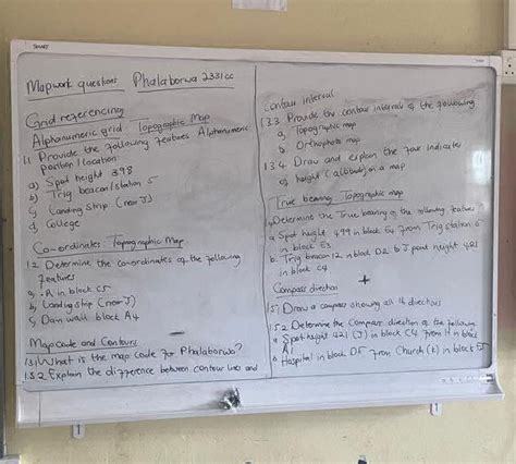 Mapwork Questions Phalaborwa 2331cc Grid Studyx