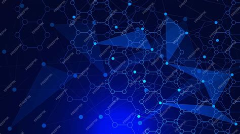 Premium Vector Abstract Science And Technology Background With Hexagons Pattern And Connecting