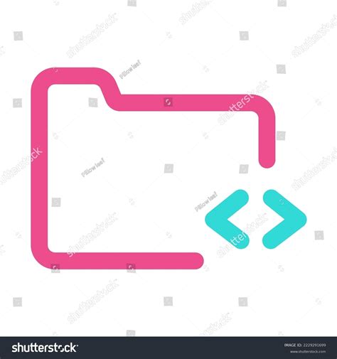 coding folder icon two tone stock vector royalty free 2229291699
