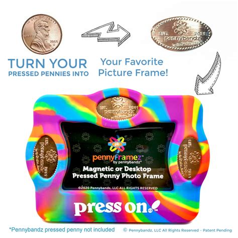 Pennybandz Pressed Penny Pennyframez Photo Frame That Holds Pressed Pennies