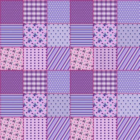Multi Purple Patchwork Fabric