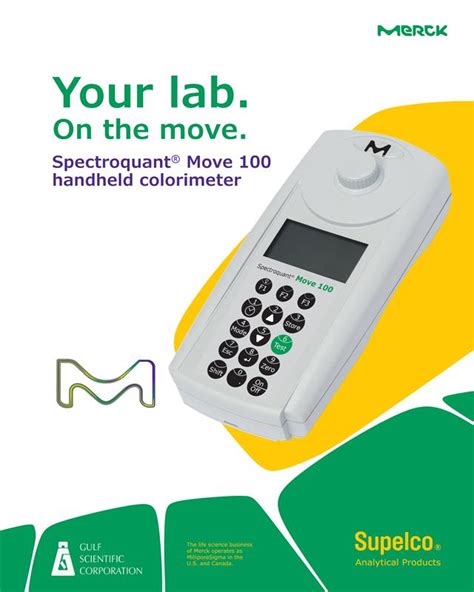 Gulf Results On The Move Supelco® Colorimeter Spectroquant® Move