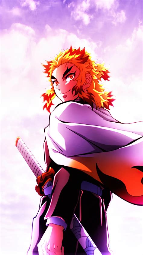 🔥 Free Download Kyojuro Rengoku Demon Slayer Wallpaper Iphone Phone 4k