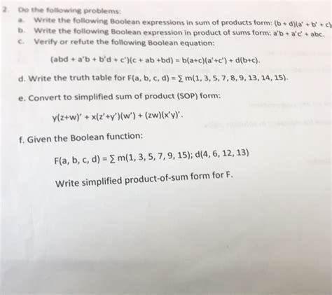 Solved 2 Do The Folowing Problems A Write The Following