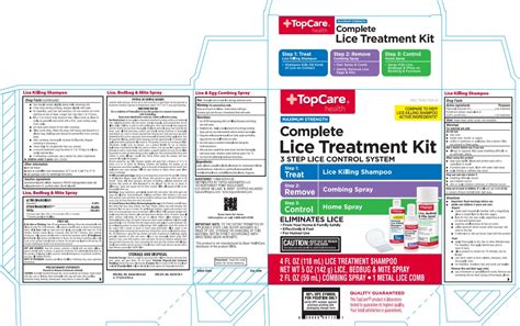 Dailymed Topcare Complete Lice Treatment Kit Piperonyl Butoxide Pyrethrum Extract Kit