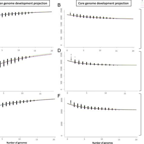 Pan Genome And Core Genome Development Plot Projections For S