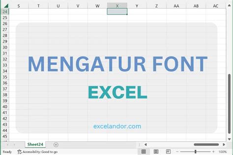 Bagaimana Cara Mengubah Font Di Excel Excelandor
