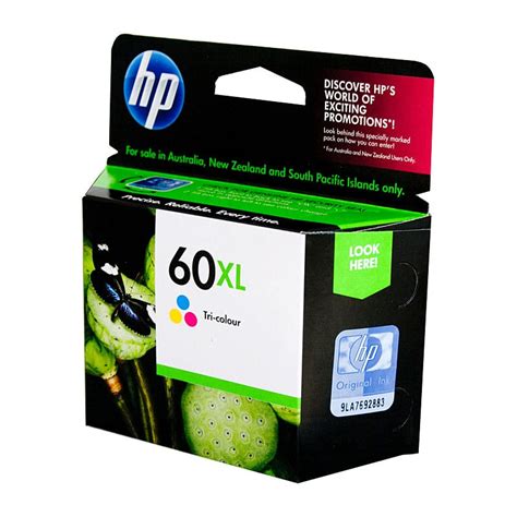 HP 60 Black Ink Cartridge Inkwell Cartridges Toner