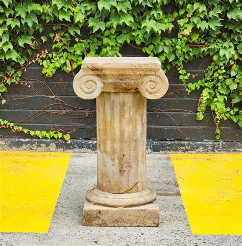 Lot Classical Form Cast Concrete Garden Plinth 70cm