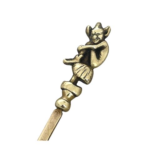 Vintage Brass Cornish Pixie Athame Ritual Brass Pixie Letter Opener