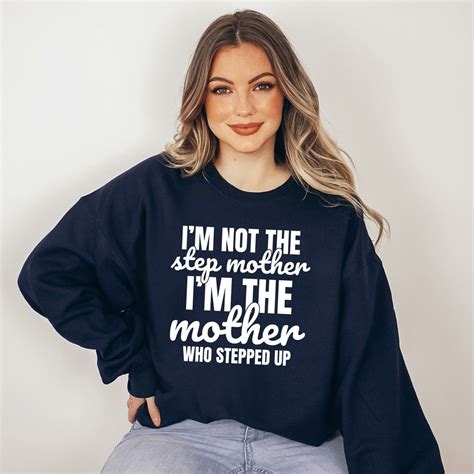 Stepped Up Mom Sweatshirt Step Mom Hoodie For Bonus Mama Mothers Day