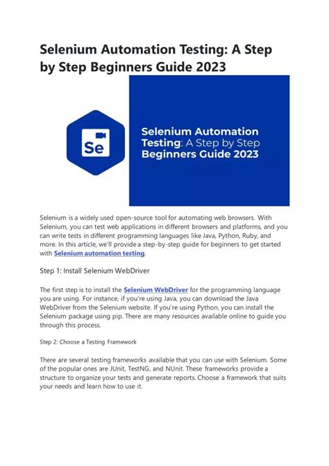 PPT Selenium Automation Testing PowerPoint Presentation Free