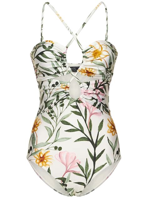 Patbo Jasmin Lace Up One Piece Swimsuit In White Modesens