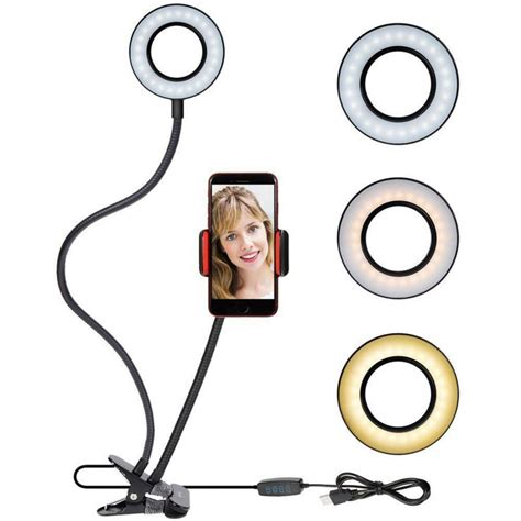 Suporte De Luz Ringlight Led Para Telemóvel Fotografia Oservidorpt