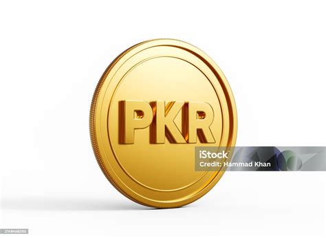 3d 황금 빛나는 둥근 파키스탄 루피 Pkr 동전 흰색 배경 3d 일러스트 레이 션 에 대한 스톡 사진 및 기타 이미지 Istock