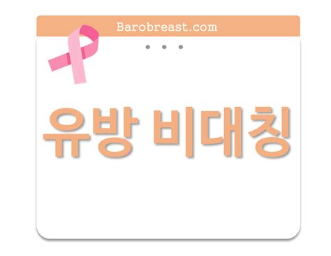 유방 비대칭 유방 검사 및 질환 유방암 바로알기