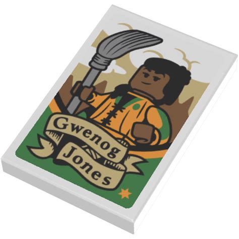 Lego Tile 2 X 3 With ‘gwenog Jones Poster Sticker 26603 Brick Owl