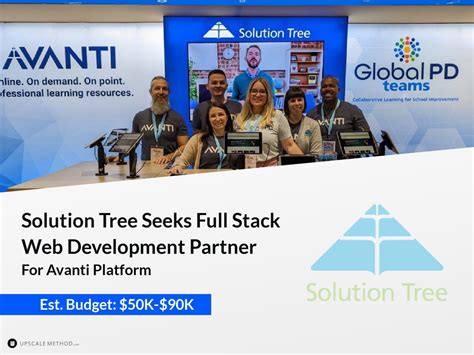 Solution Tree Seeks Full Stack Web Development Partner For Avanti Platform Estimated Budget